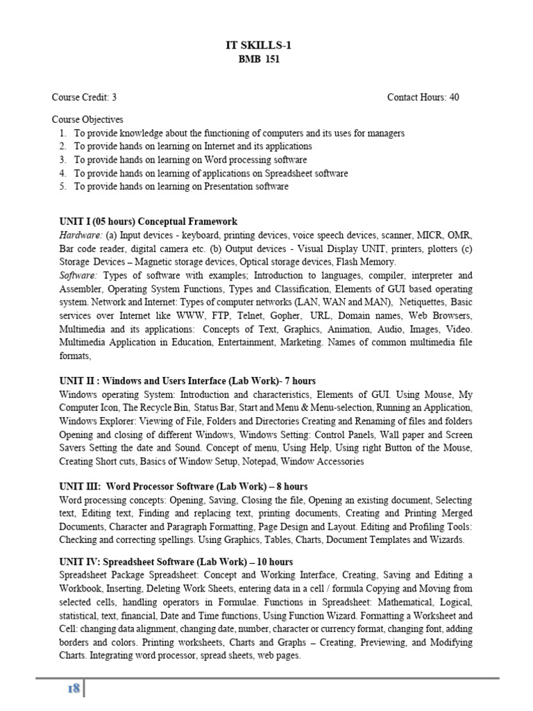 IT SKILLS | PDF | Spreadsheet | Window (Computing)