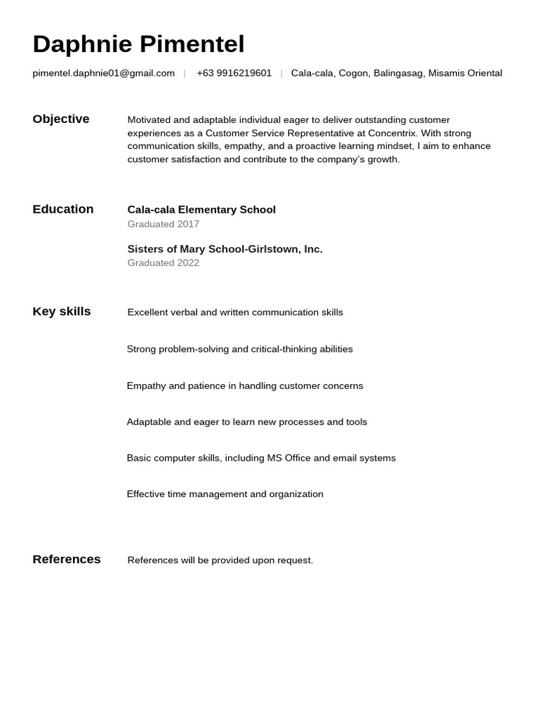 JobStreet Resume Template 2 | PDF
