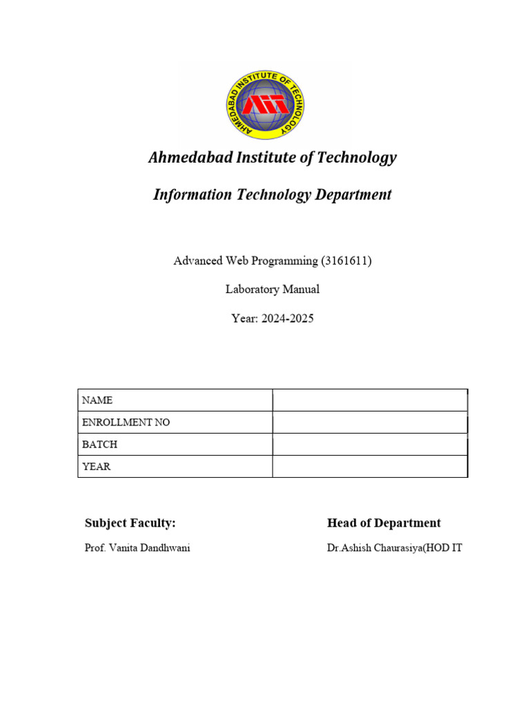 AWP Manual | PDF | Bootstrap (Front End Framework) | Web Development