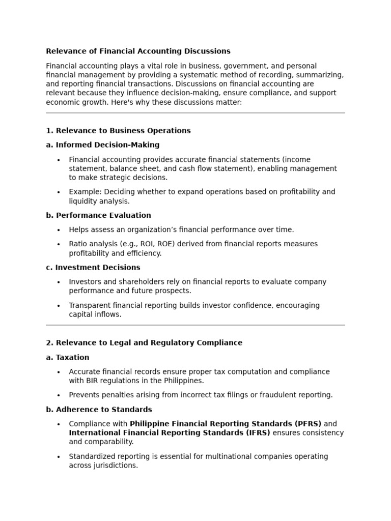 Importance of Financial Accounting Insights | PDF | Accounting ...