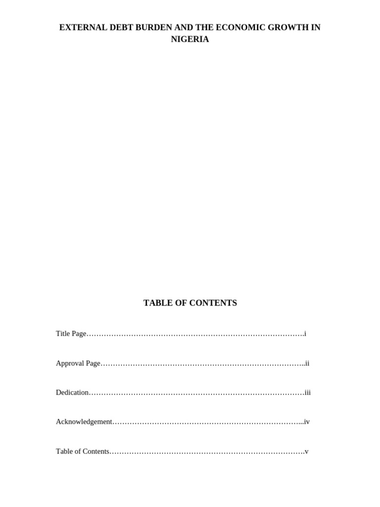 External Debt Burden and The Economic Growth in Nigeria | PDF | Debt ...