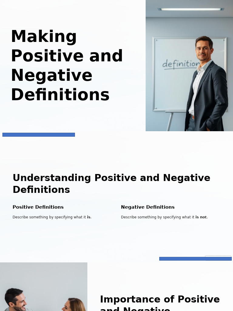 Making Positive and Negative Definitions | PDF