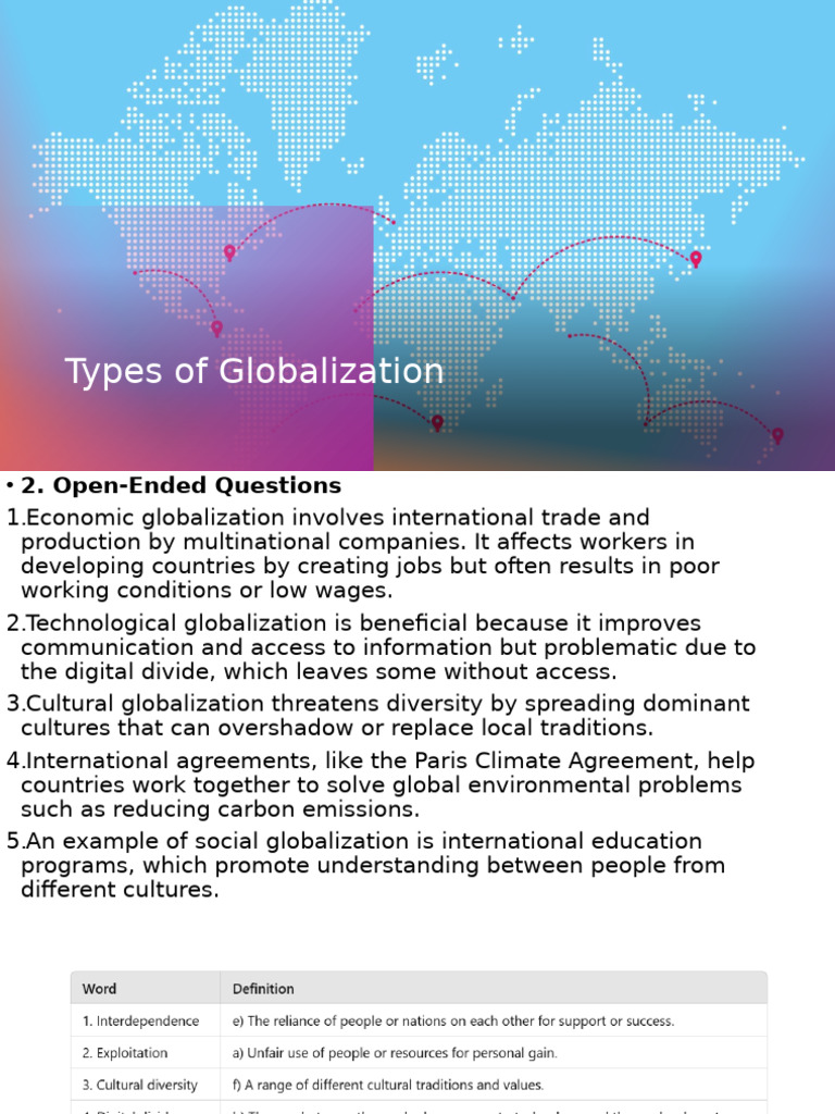 Types of Globalization | PDF