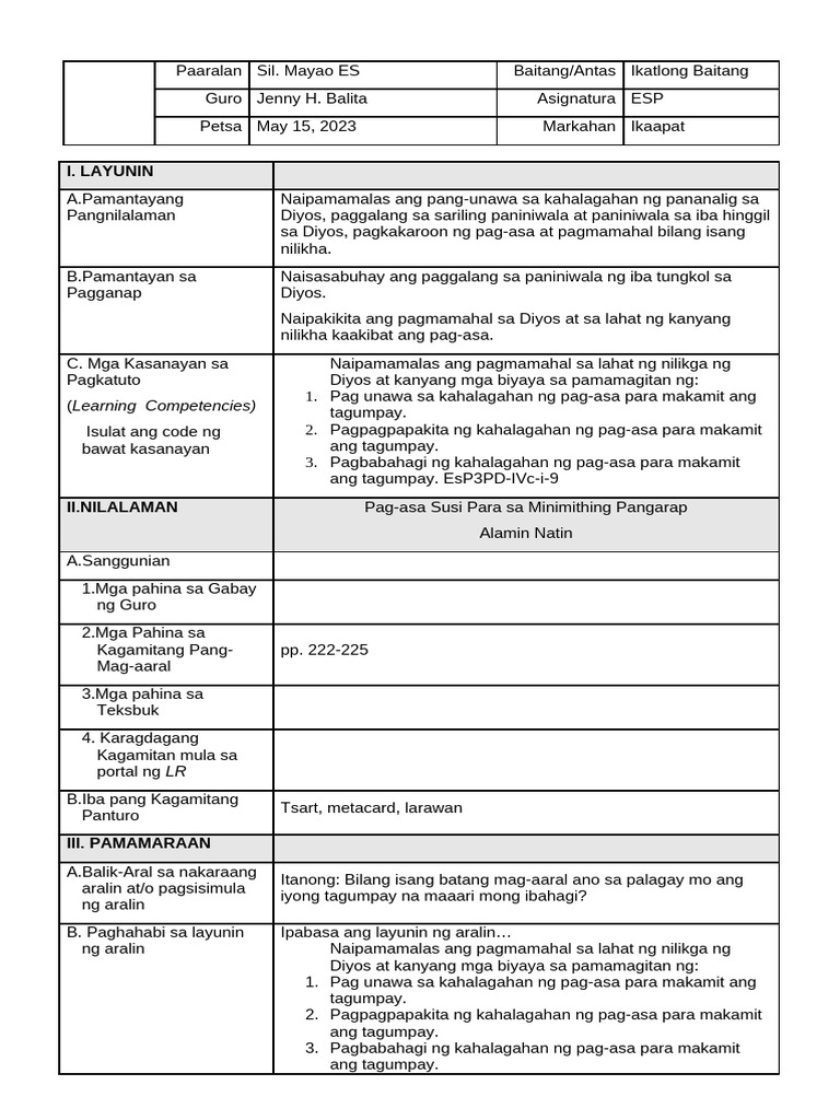 ESP Q4 WEEK3 DAY 1-5 All | PDF