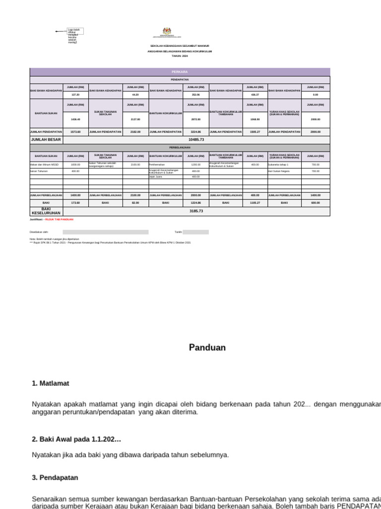 Contoh 2 - Format Abm Keseluruhan Kokurikulum | PDF