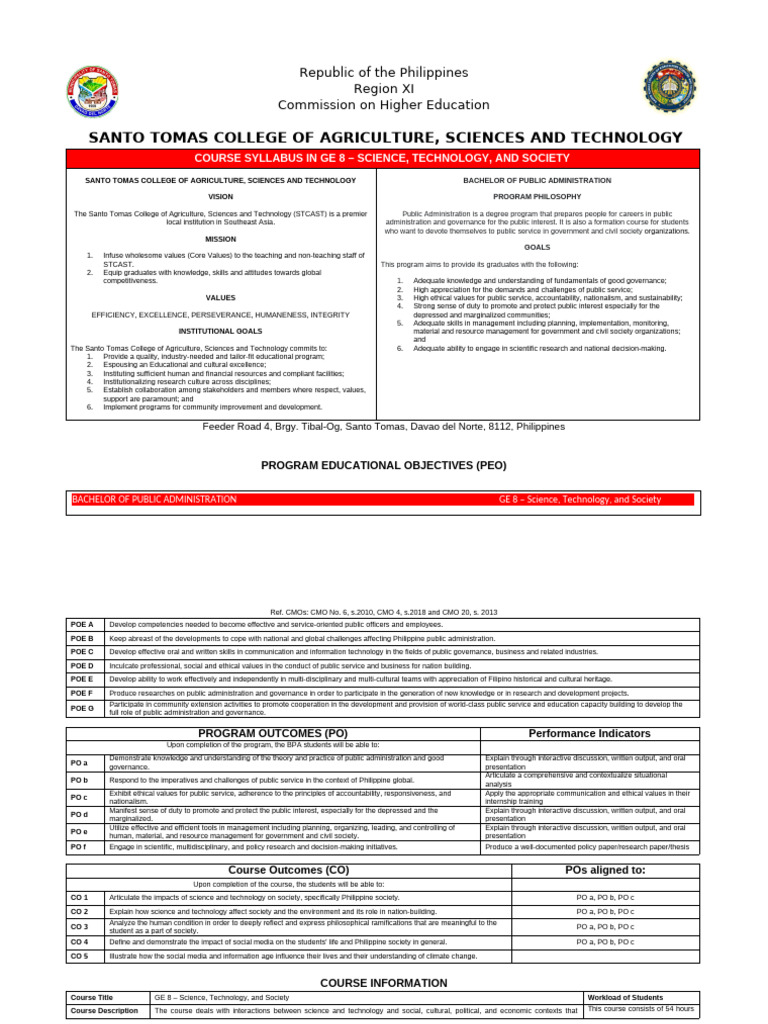 Ge8 Science Technology and Society | PDF | Science | Governance