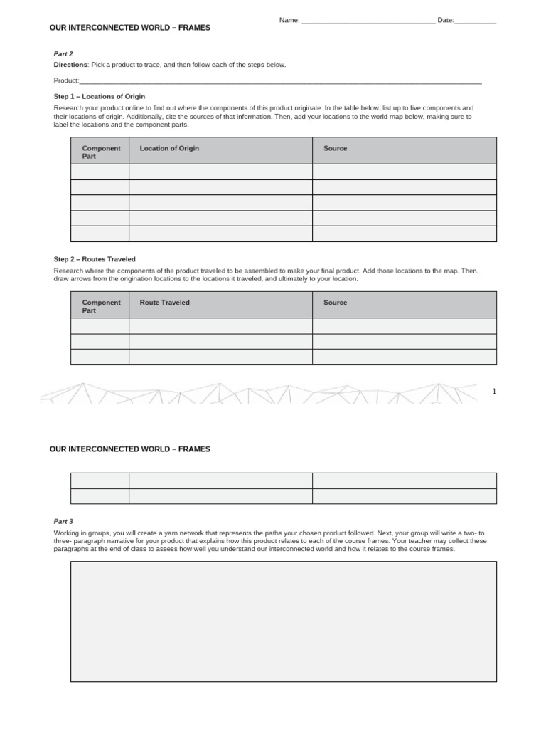 Origins - Our Interconnected World - Frames | PDF