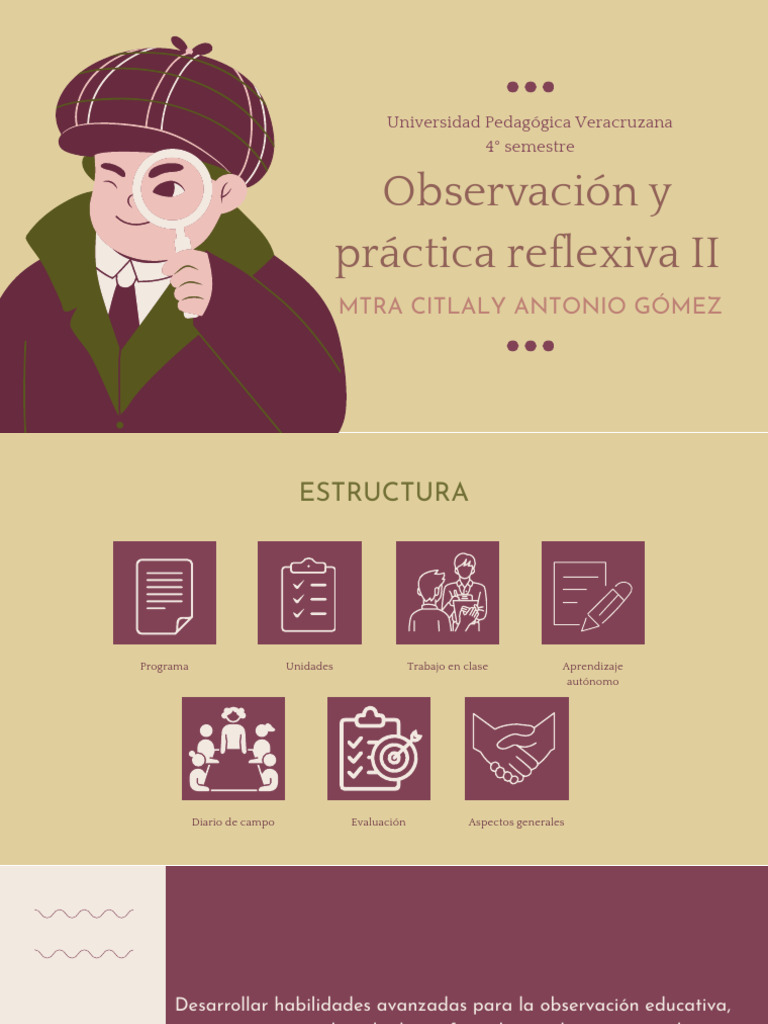 observacion y practica reflexiva | PDF | Evaluación | Pedagogía