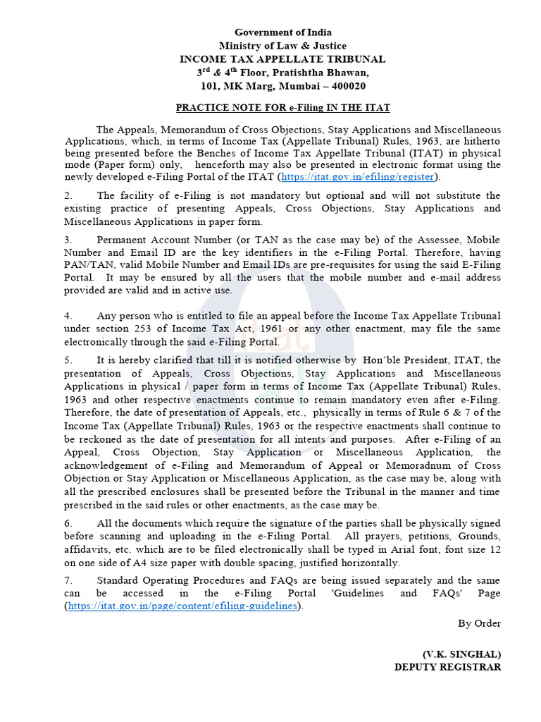 E Filing Practice Note 2021 06 24 | PDF