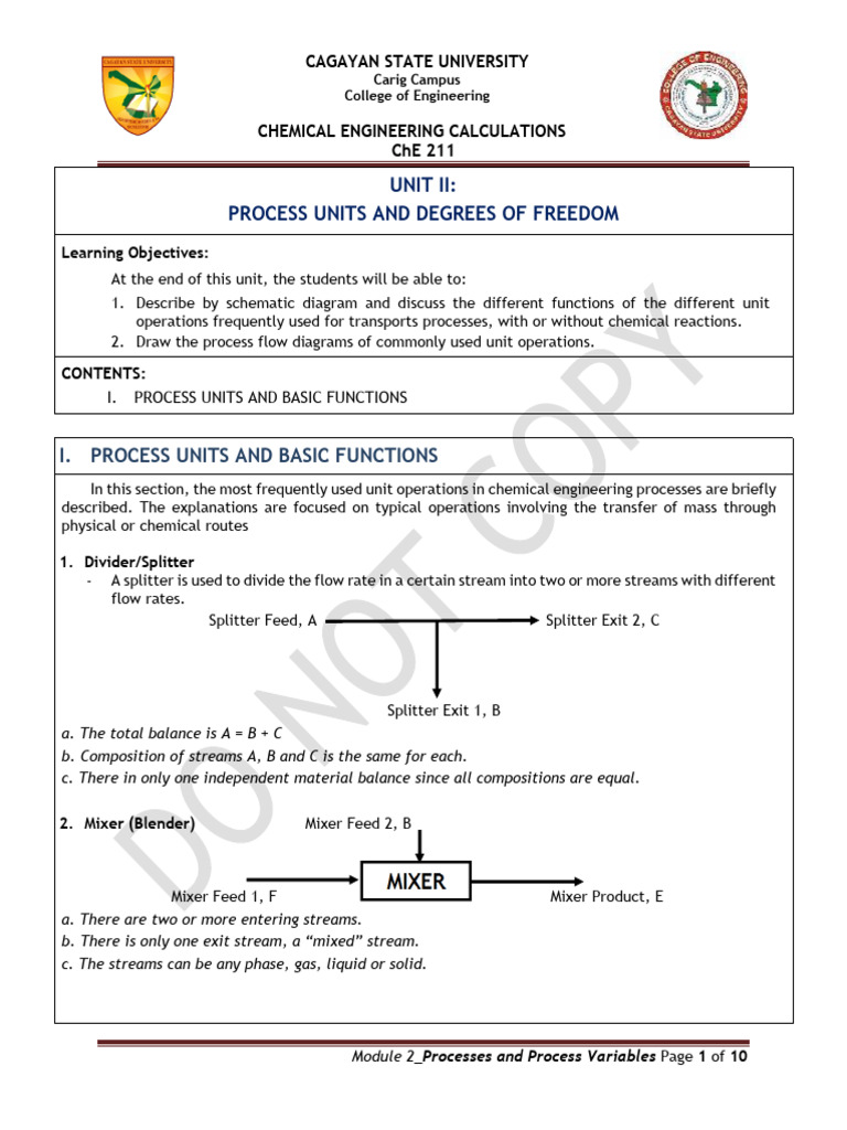 Module 3 - UNIT 2 - Process Units and Basic Functions | PDF | Filtration | Distillation