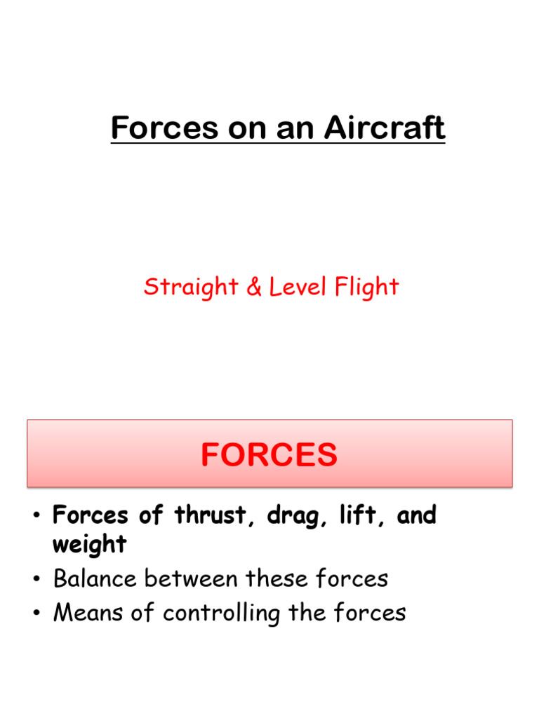 Aircraft Forces in Straight Flight | PDF