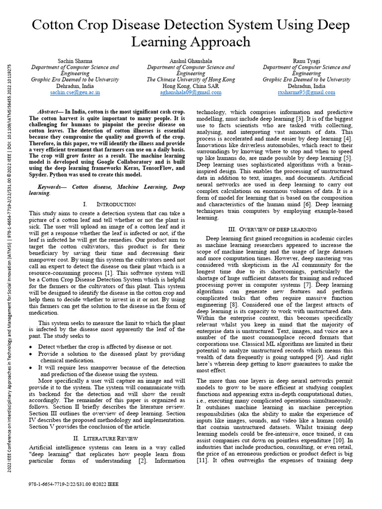 Cotton - Crop - Disease - Detection - System - Using - Deep - Learning ...