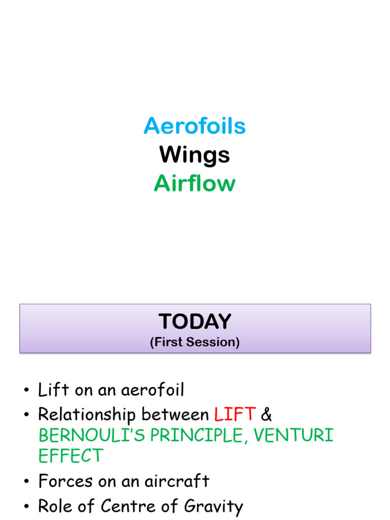 4a Aerofoils, Wings, Airflow, C.G, C.P, Drag (Obs) | PDF | Airfoil ...