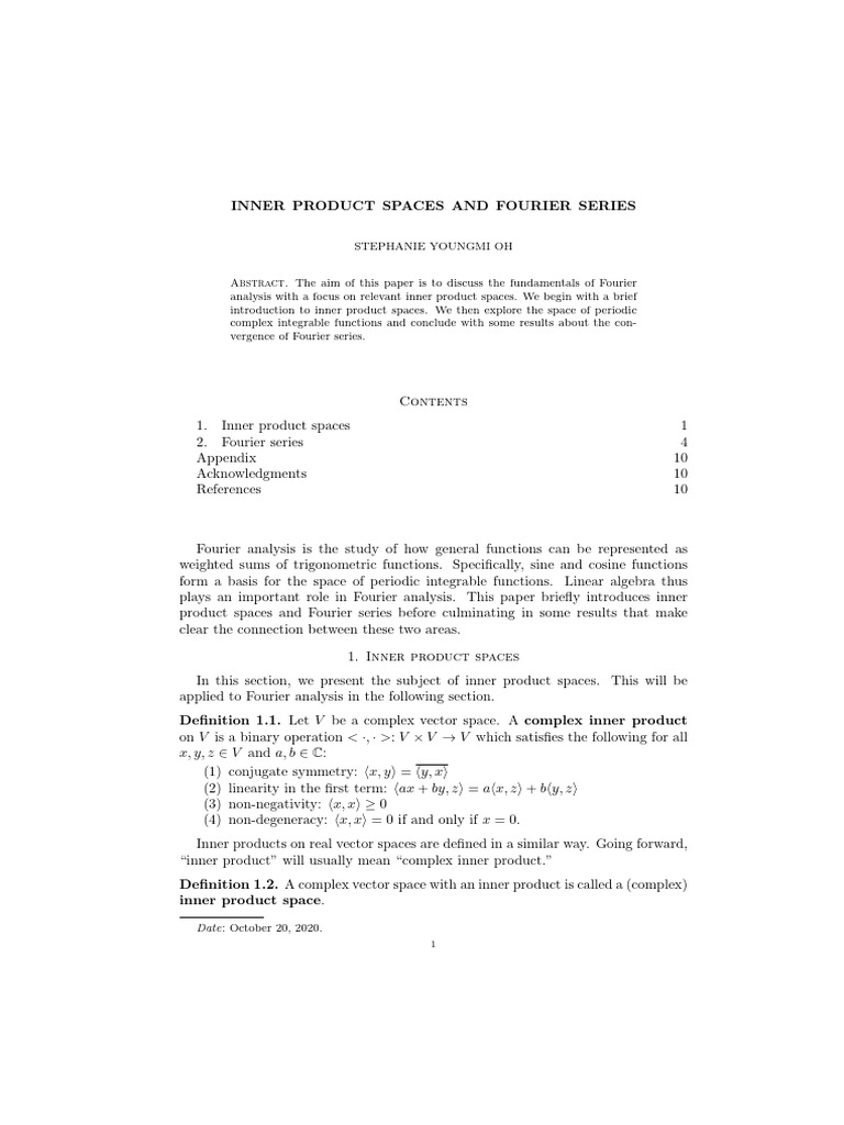 Oh,Stephanie | PDF | Fourier Series | Function (Mathematics)