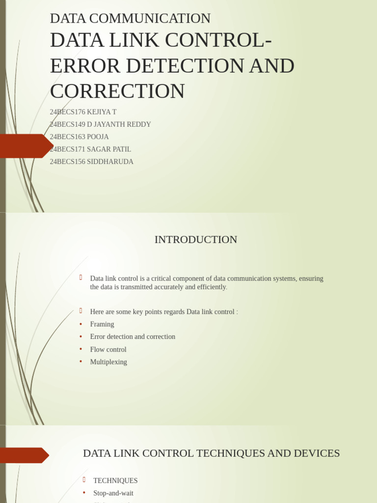 Data Communication Ppt | PDF | Error Detection And Correction | Computer Science