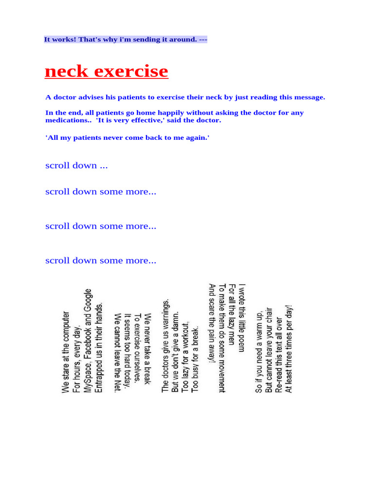 It works neck exercise | PDF