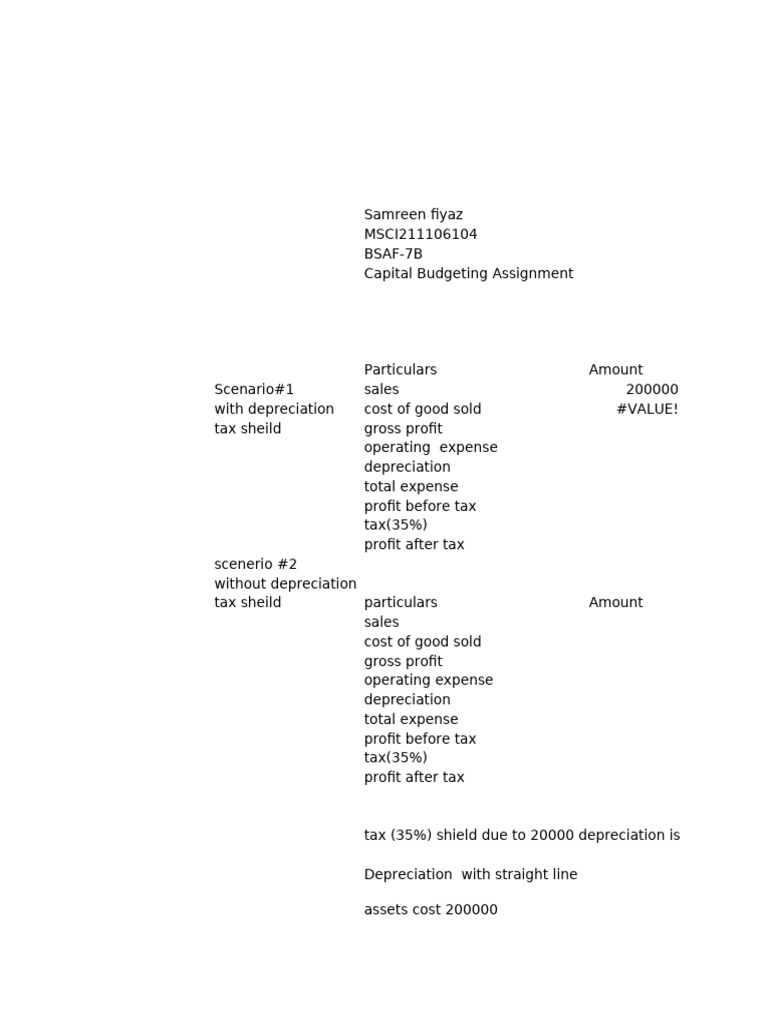 Budgeting Assignment 2 | PDF