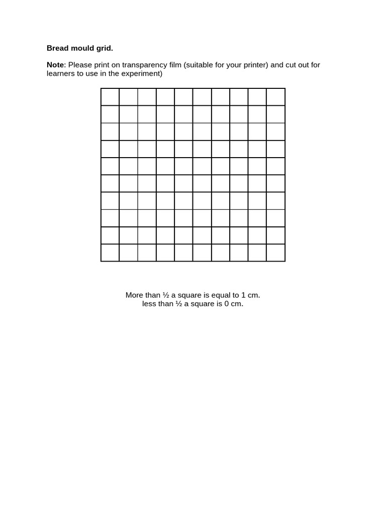 Bread Mould Grid | PDF