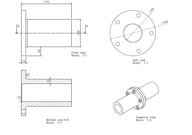 Flange Drawing | PDF