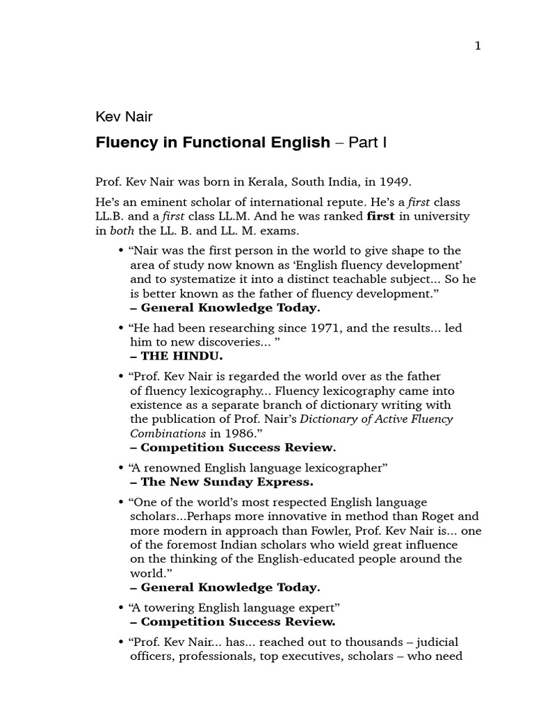 Fluentzy Book-13 Fluency in Functional English – Part I (Kev Nair) (Z ...