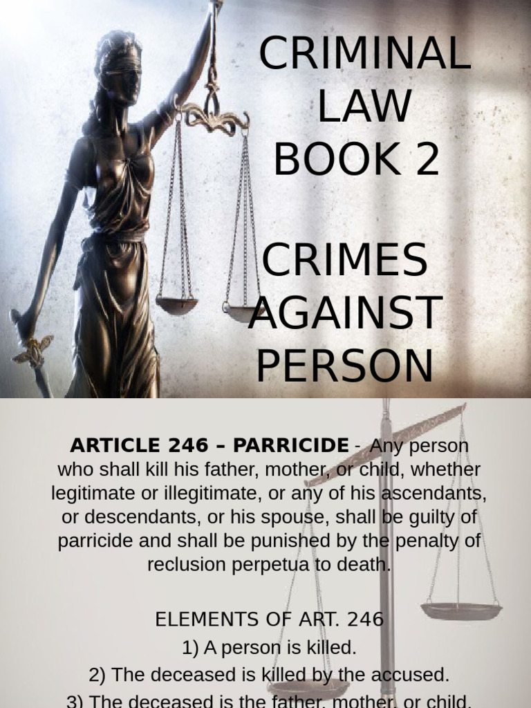 Ferrer, Criminal Law Book 2, Reviewer | PDF | Defamation | Crimes
