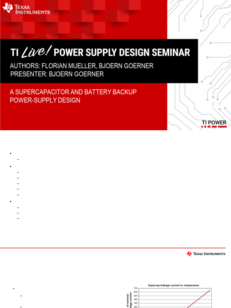 A Supercapacitor and Battery Backup Power-Supply Design | PDF ...