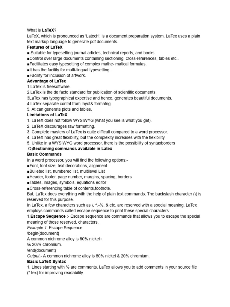 Latex: Example 1 | PDF | Text | Written Communication