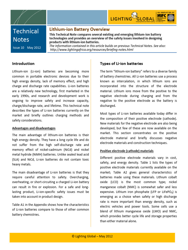 67_Issue10_Lithium-ionBattery_TechNote_final | PDF | Lithium Ion Battery | Electrode
