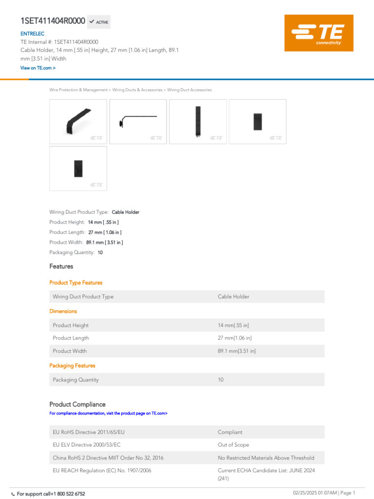 product-1SET411404R0000.datasheet | PDF | Materials | Occupational ...