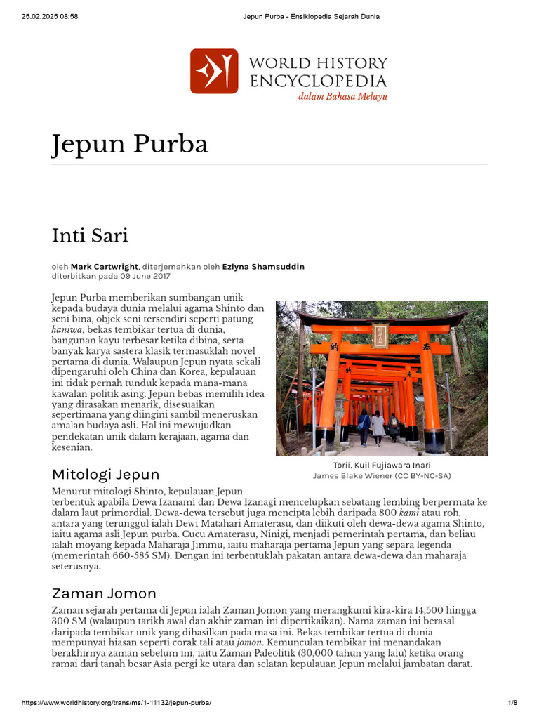 Jepun Purba - Ensiklopedia Sejarah Dunia | PDF