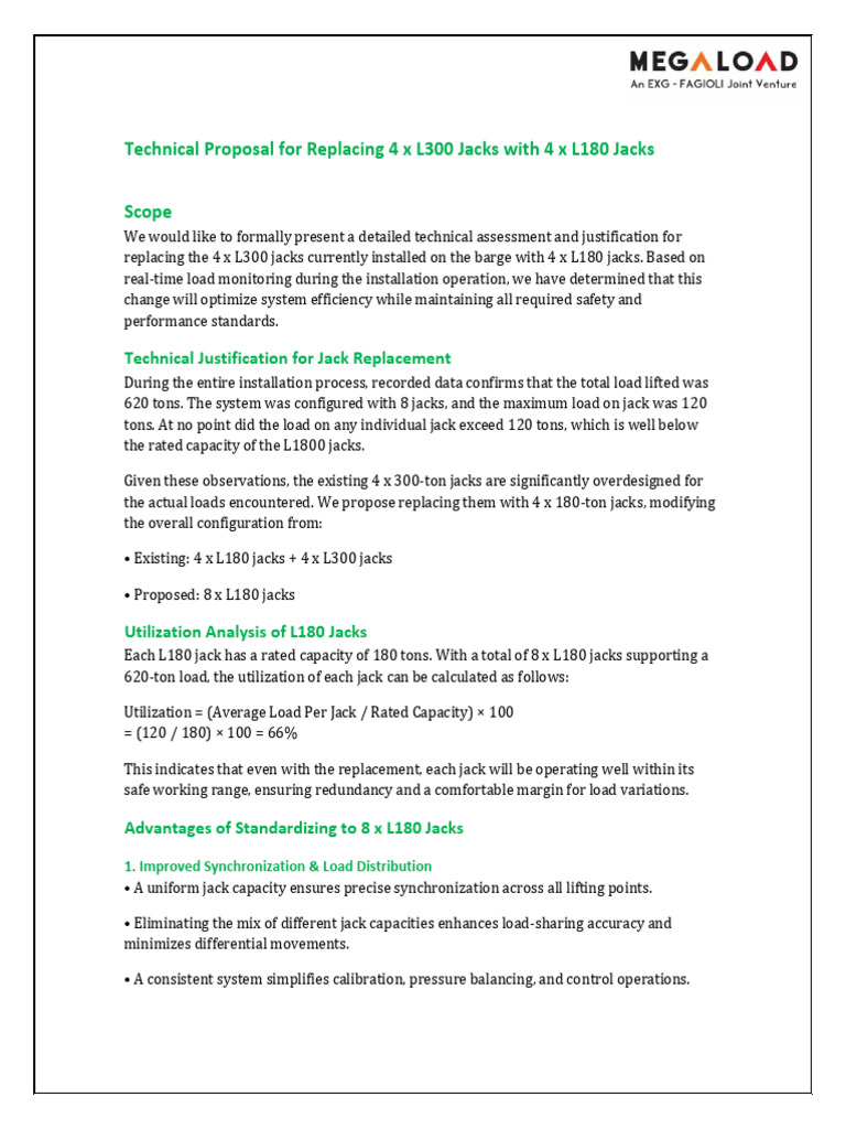 Technical - Justification For Replacement of L300 Jacks With L180 | PDF | Reliability Engineering