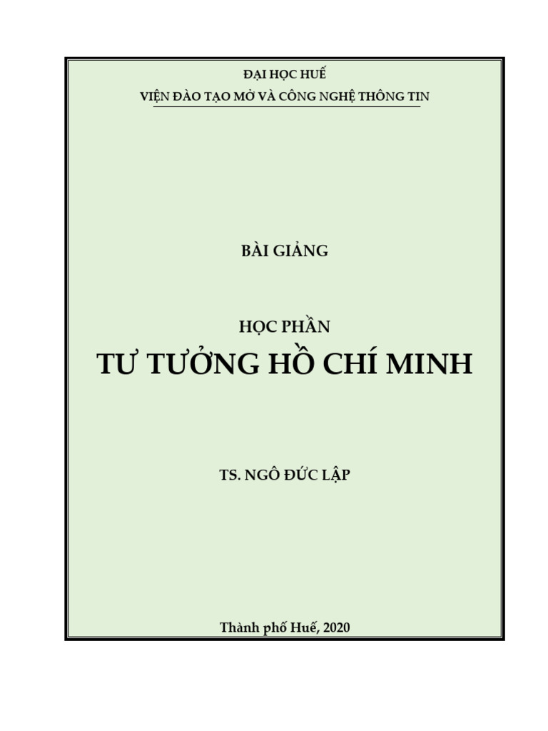 1.Bai giang TTHCM | PDF