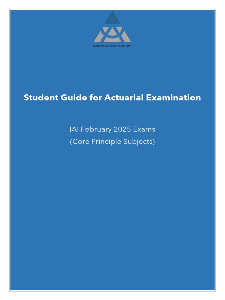 Actuarial Exam Student Guide 2025 | PDF | Microsoft Excel | Computing