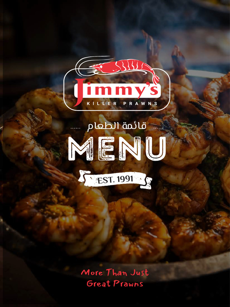 Jimmys Killer Prawns Qatar Menu - Final1 | PDF | Sushi | Salad