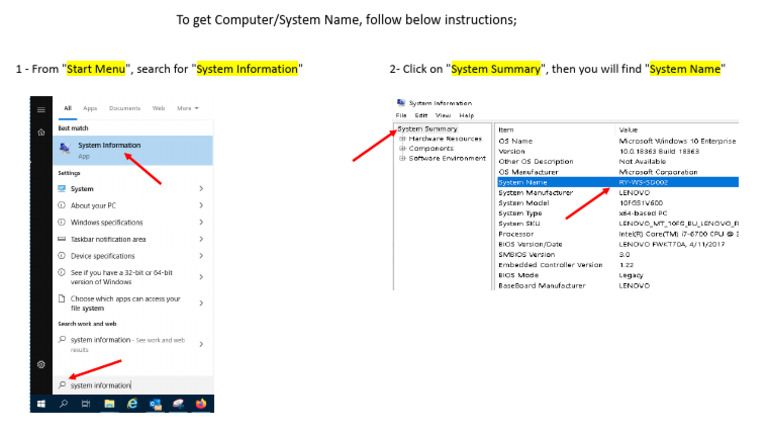 Find Your Computer's System Name | PDF