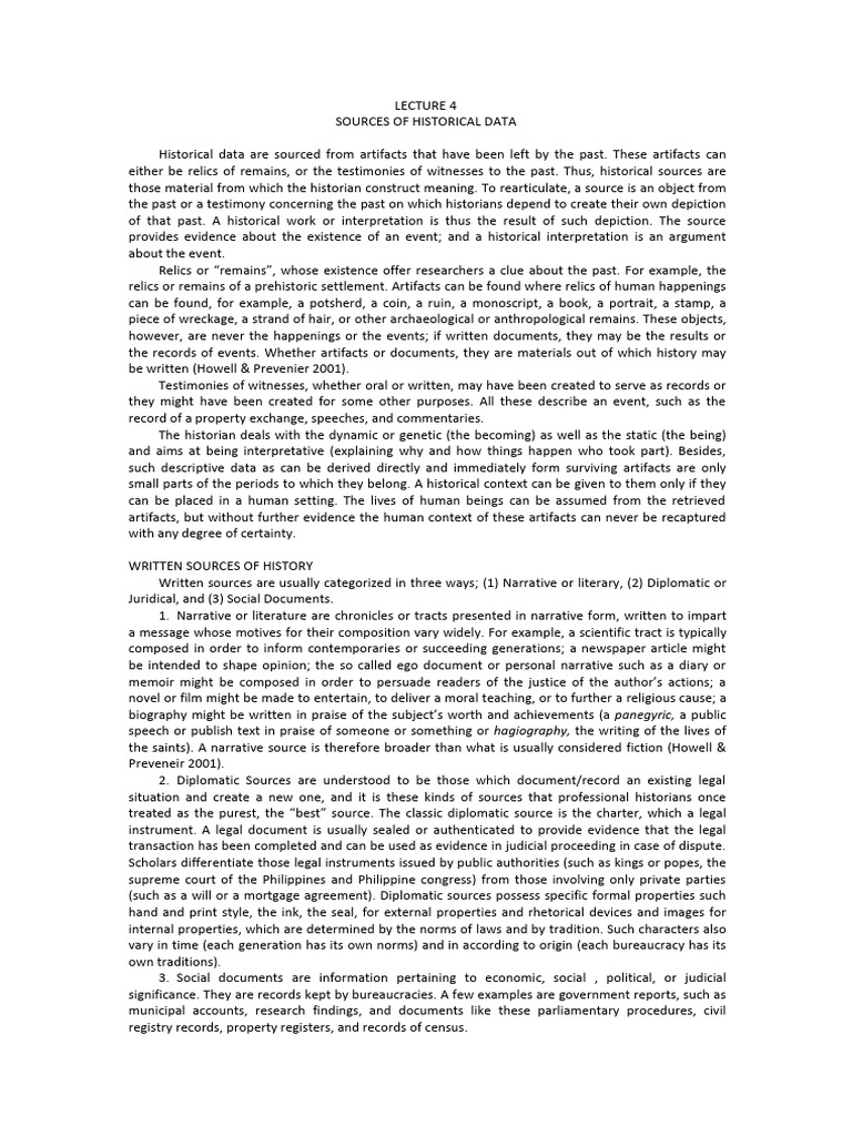 LECTURE-4 | PDF | Narrative | Artifact (Archaeology)