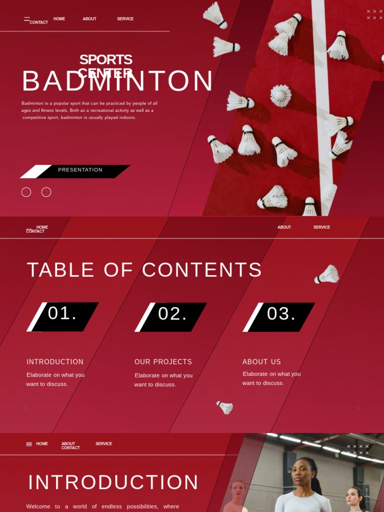Badminton Sports Center Presentation | PDF | Goal | Cognition