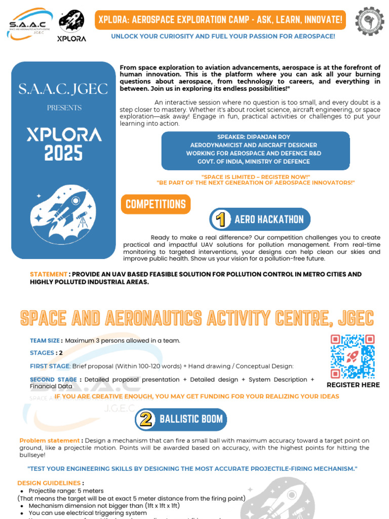 Xplora Event Guidelines | PDF | Aerospace Engineering