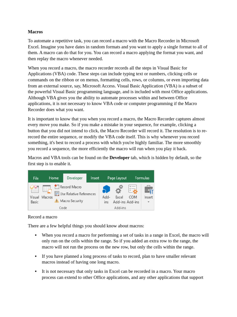 Excel Notes Part3 Pdf Arithmetic Mean Visual Basic For Applications