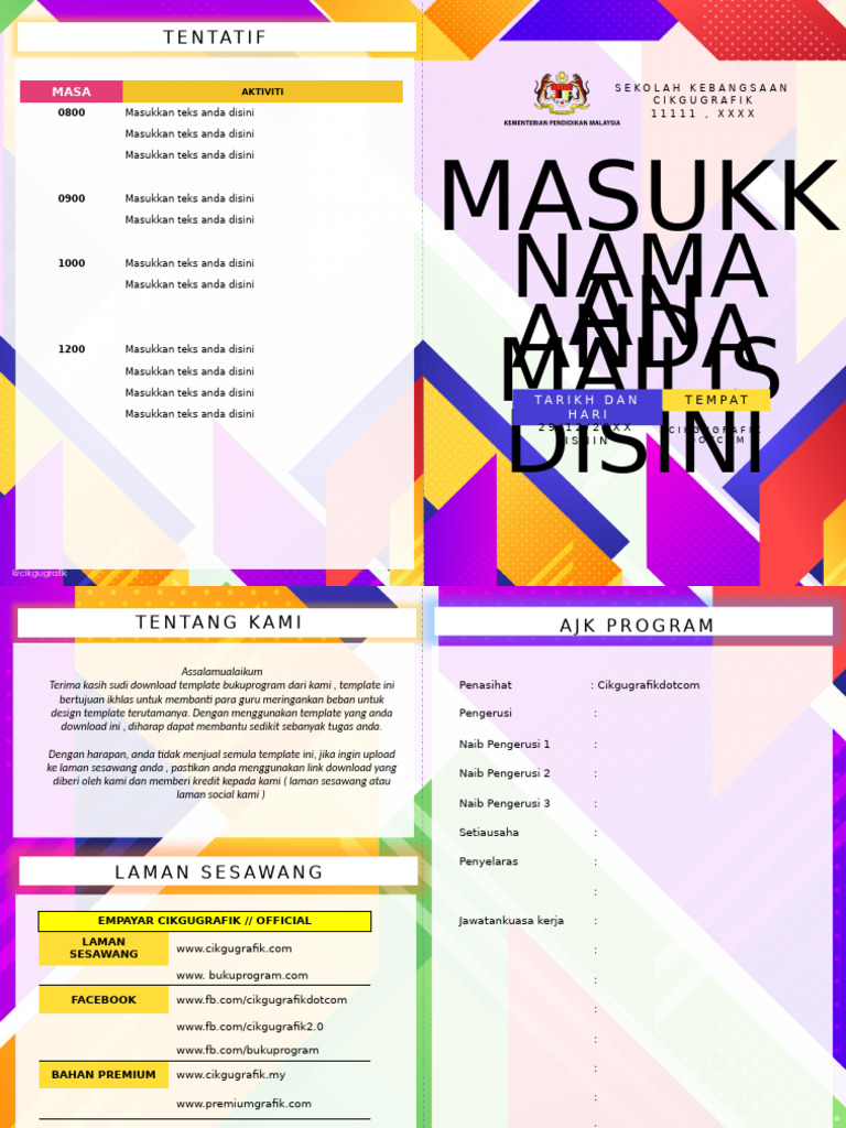 Template Warna Warni 1 | PDF