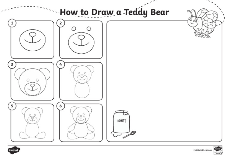 Step-by-Step Teddy Bear Drawing Guide | PDF