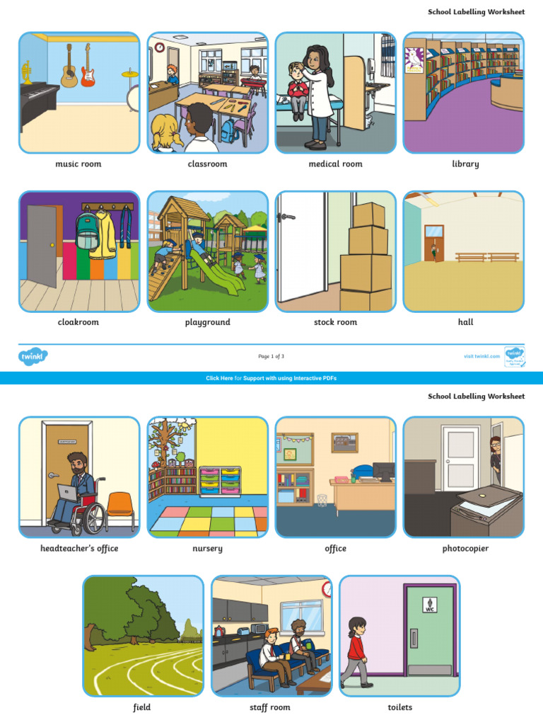 T Eal 85 Interactive PDF School Labelling Worksheet - Ver - 2 | PDF