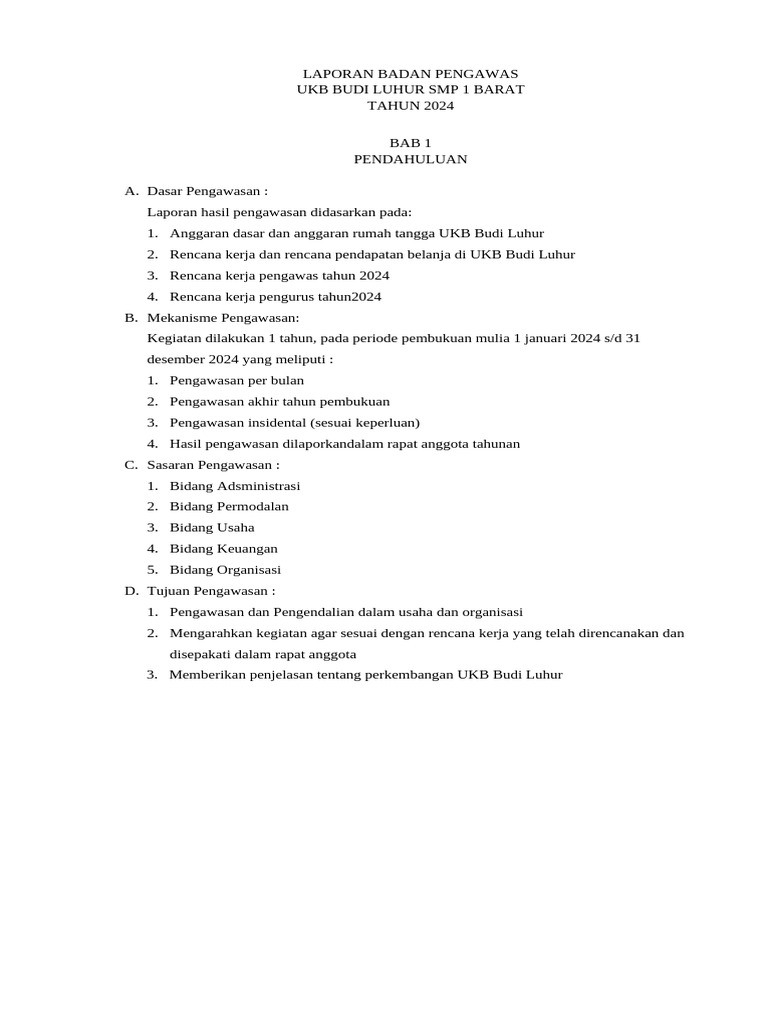 Laporan Badan Pengawas 2022 | PDF