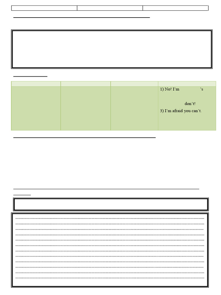 Asking for Permission Worksheet | PDF
