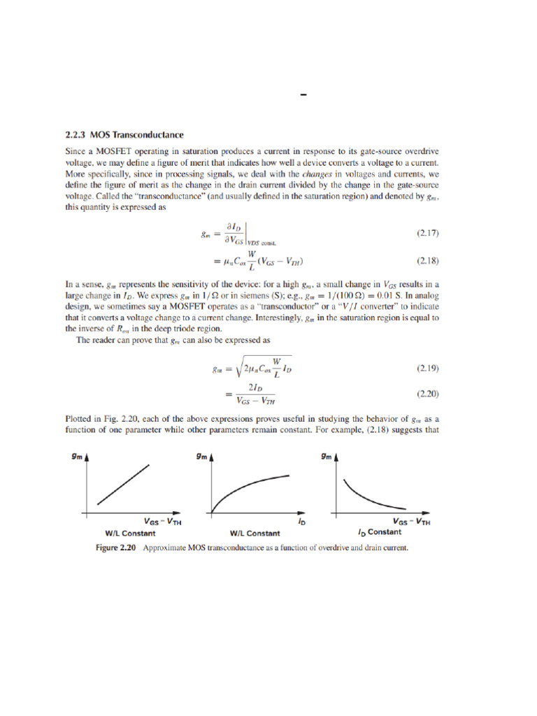 Small Signal Model in CMOS Design | PDF