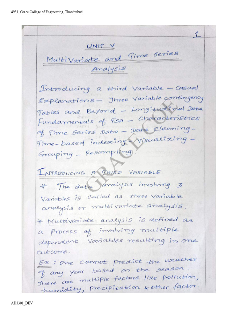 Grace College Engineering AD3301_DEV Guide | PDF