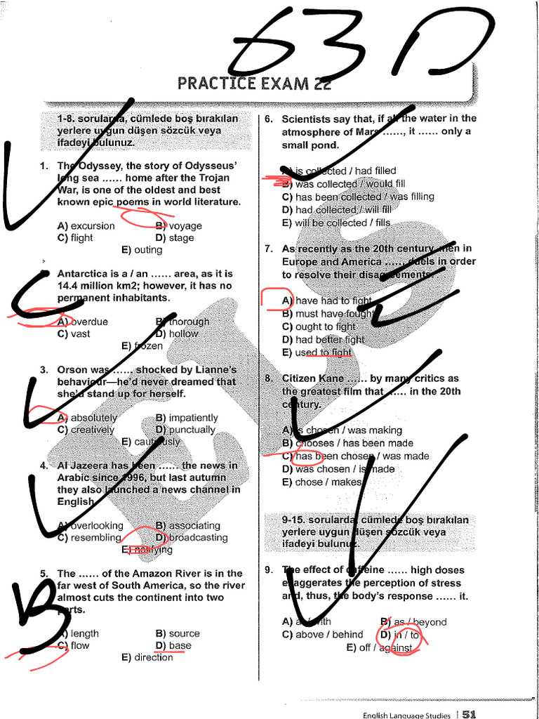 Practice Exam 76 (For Grade 12) - 240427 - 190229 - Kopyası | PDF