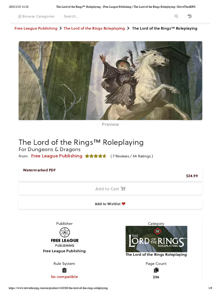 LOTR Roleplaying Game 5E Overview | PDF | Dungeons & Dragons | The Lord ...