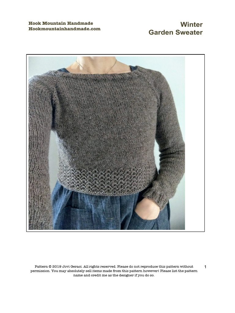 Winter Garden Sweater | PDF | Knitting | Textile Arts