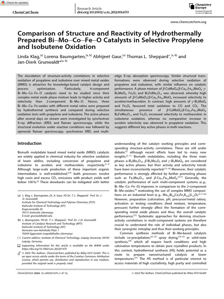 ChemCatChem - 2024 - Klag - Comparison of Structure and Reactivity of ...